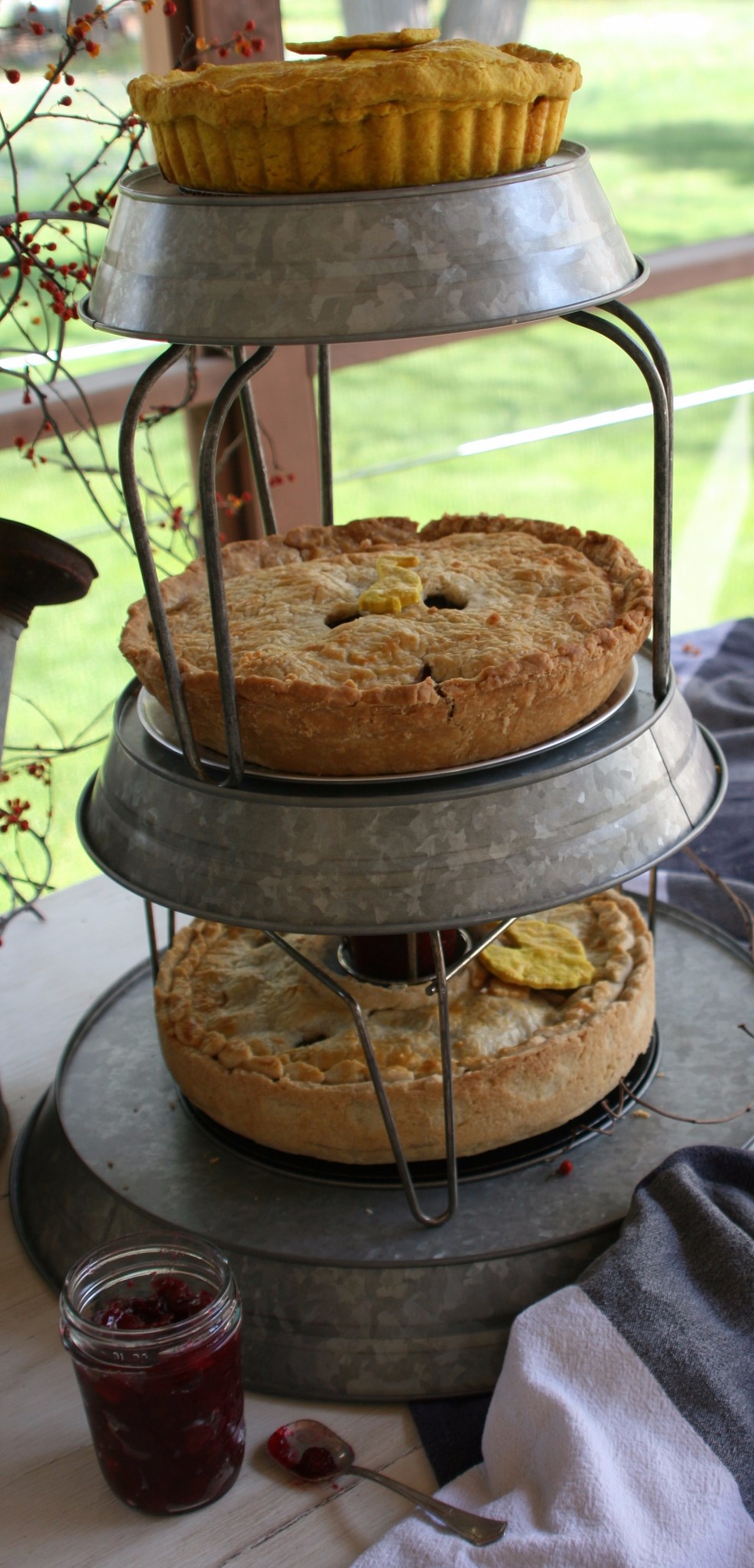 Three-Tiered Pie Tower – Here's the Dish